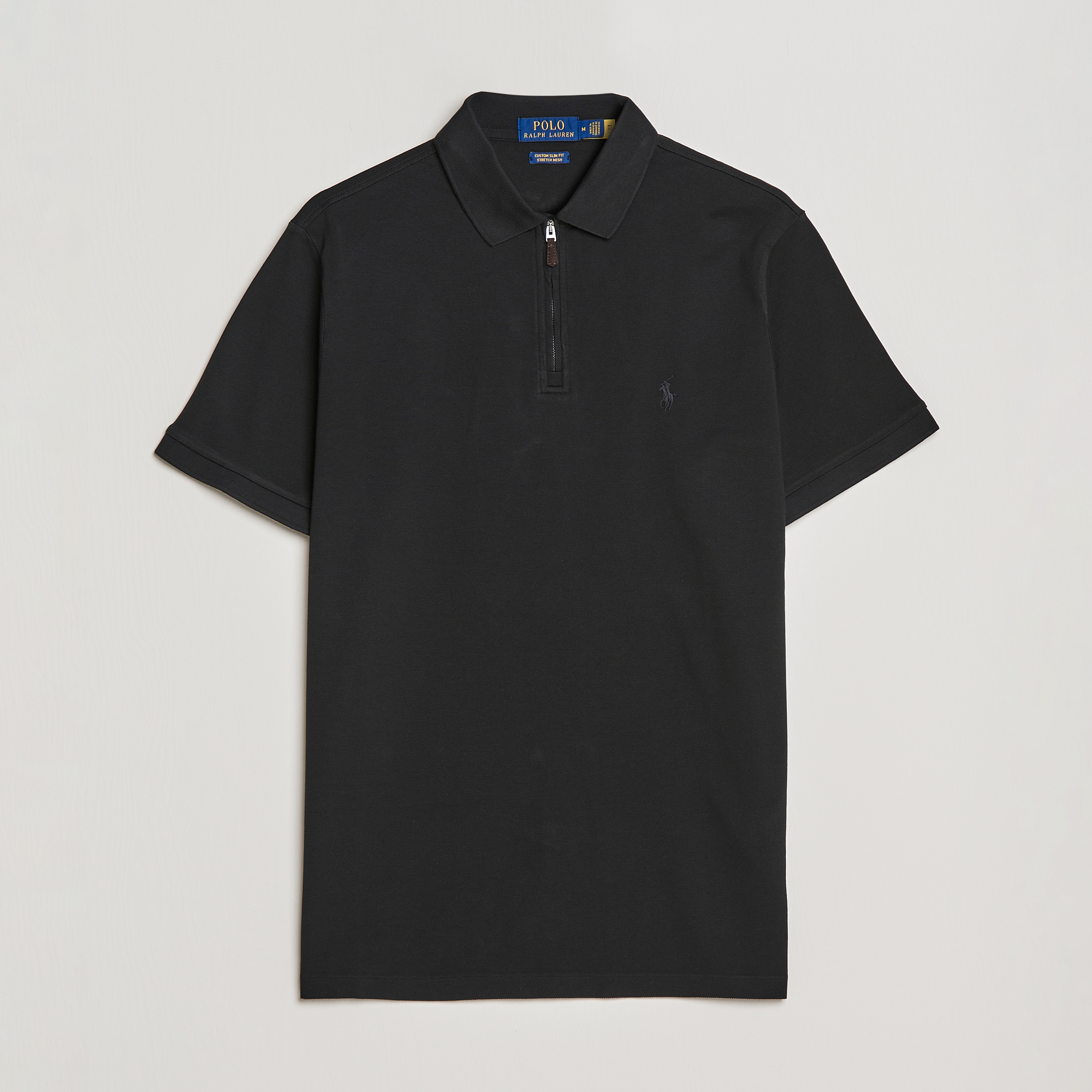 Polo Ralph Lauren Custom Slim Fit Half Zip Polo Black bei Care of Carl