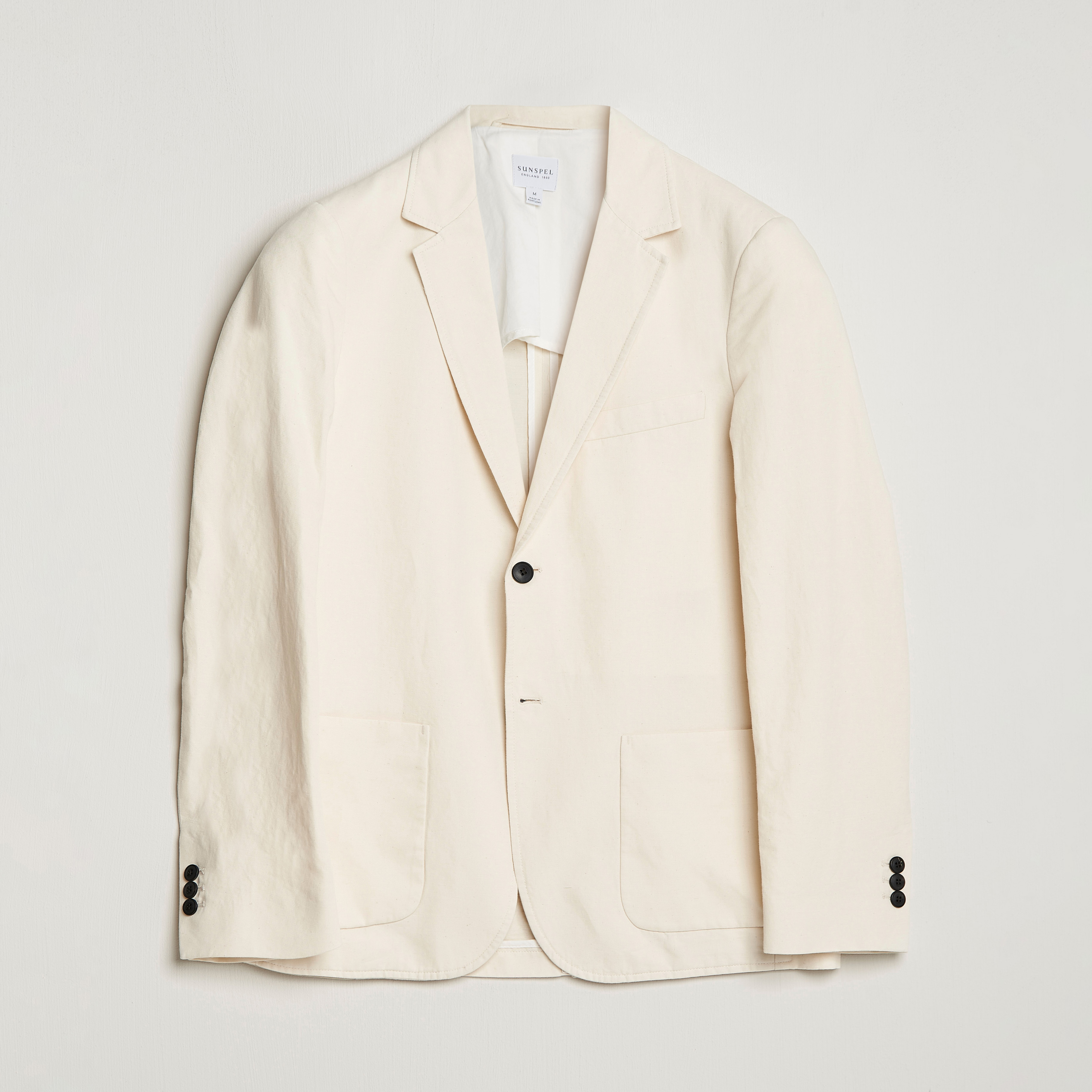 Sunspel Unconstructed Cotton/Linen Blazer Undyed bei Care of Carl