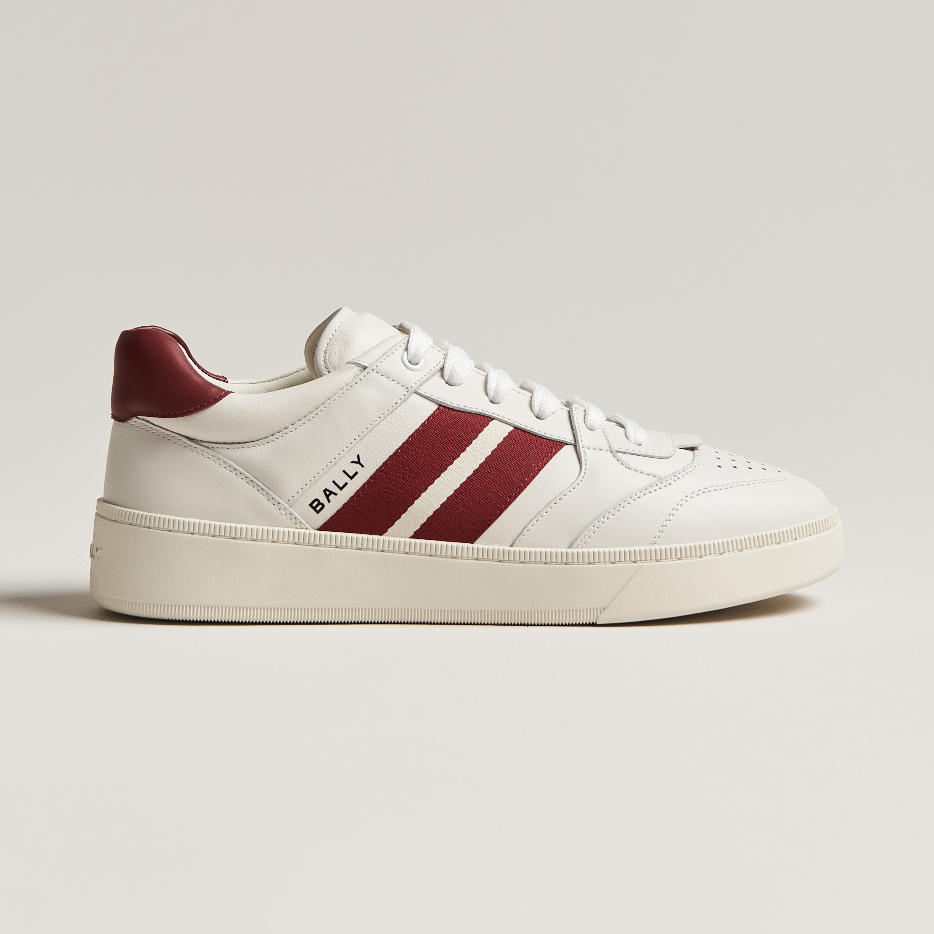 Bally Rebby Leather Sneaker White/Ballyred bei Care of Carl