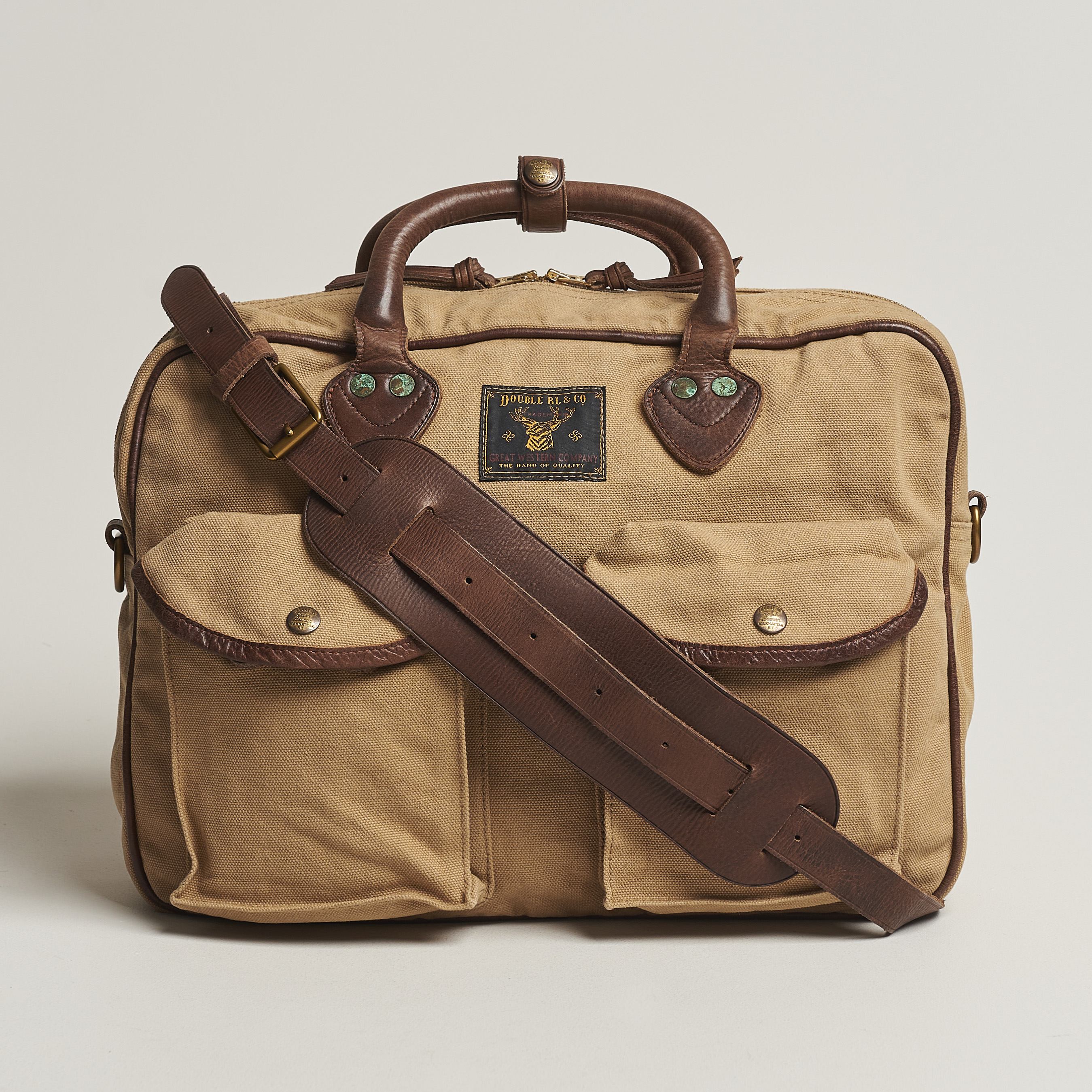 RRL Cargo Briefcase Khaki bei Care of Carl