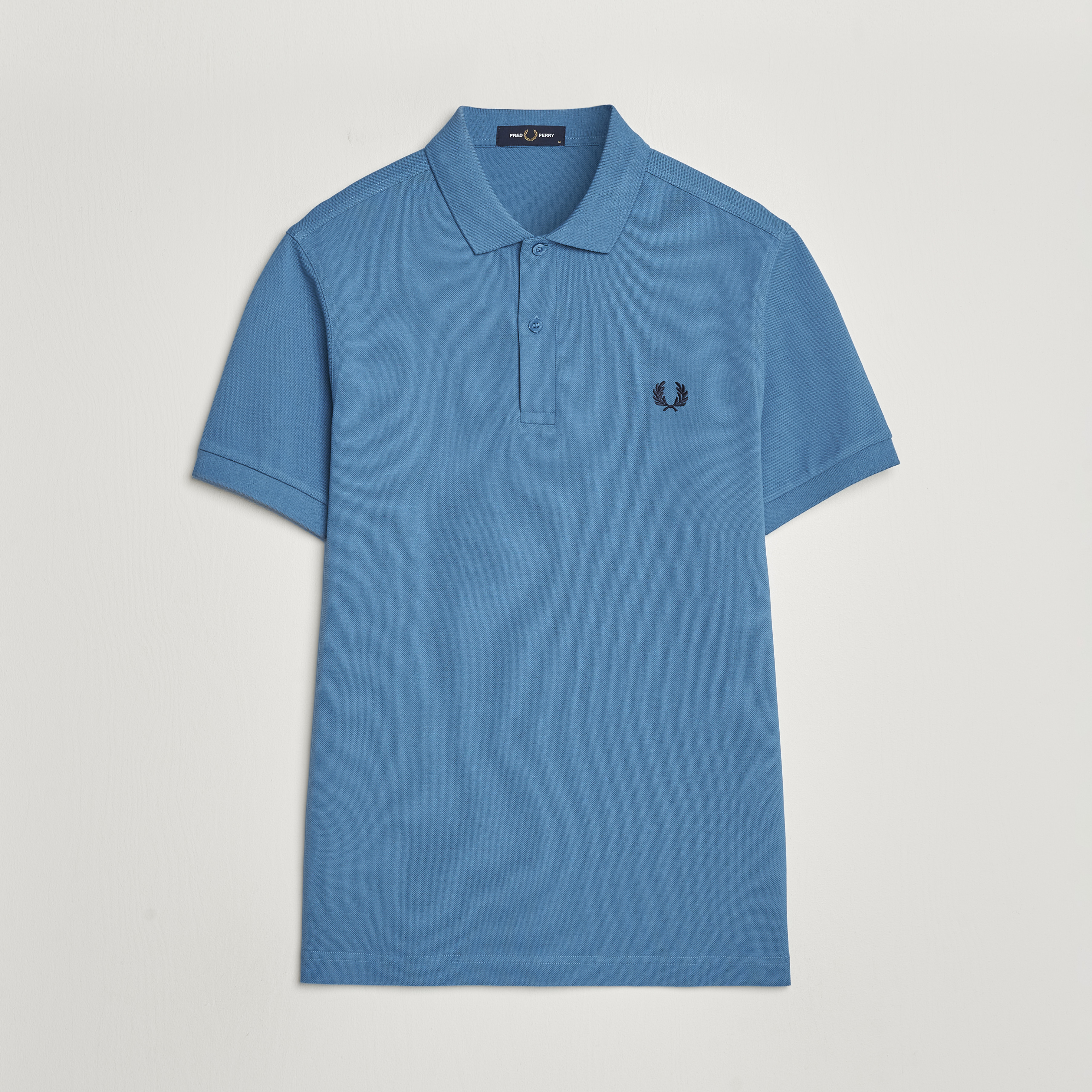 Fred Perry Plain Polo Shirt Ocean Blue bei Care of Carl