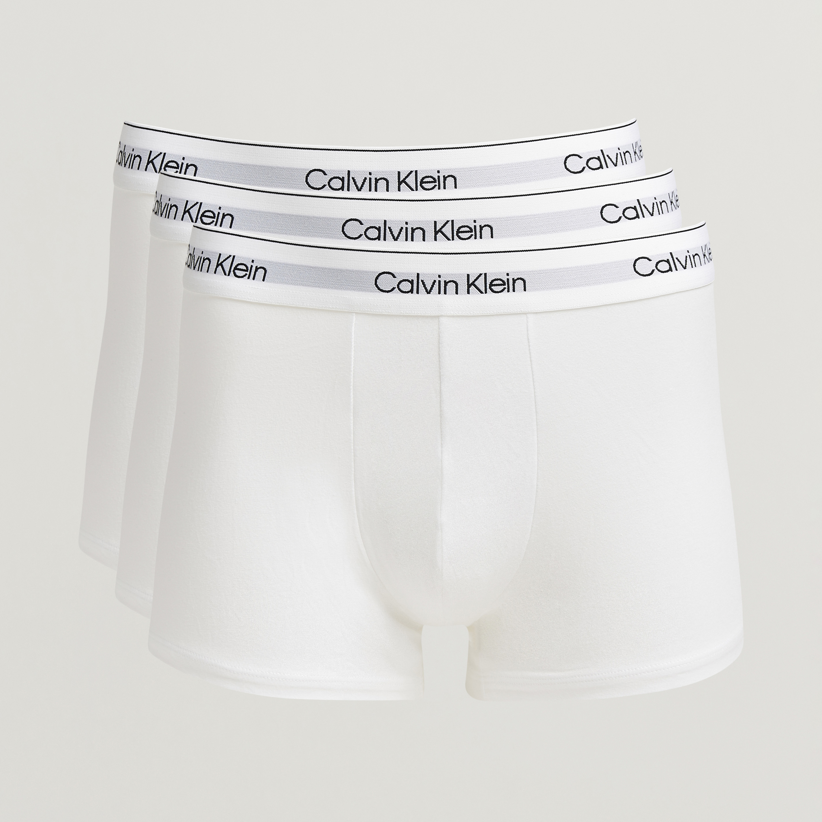 Calvin Klein 3-Pack Icon Cotton Stretch Trunk White bei Care of Carl