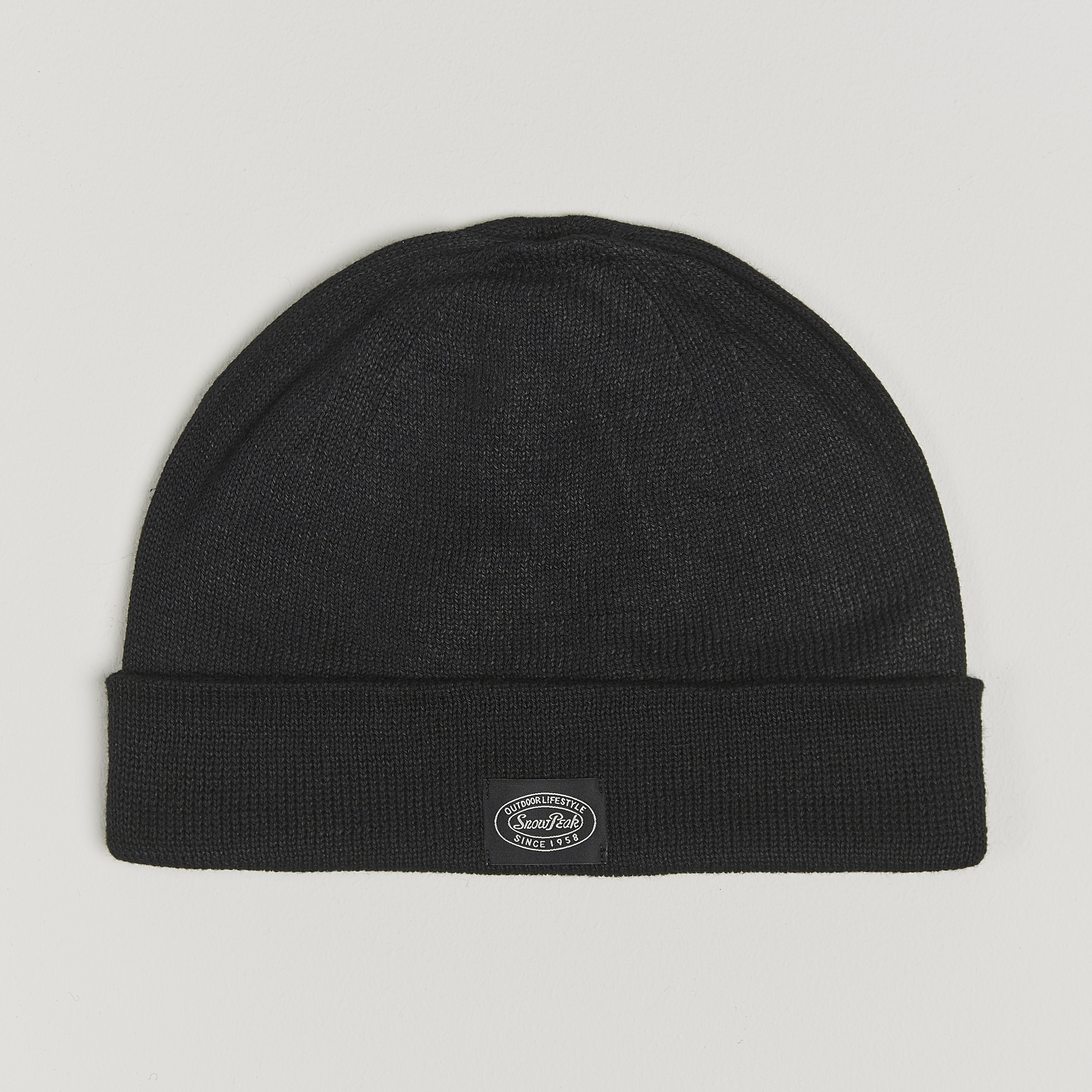 Snow Peak Flat Knit Cap Black bei Care of Carl