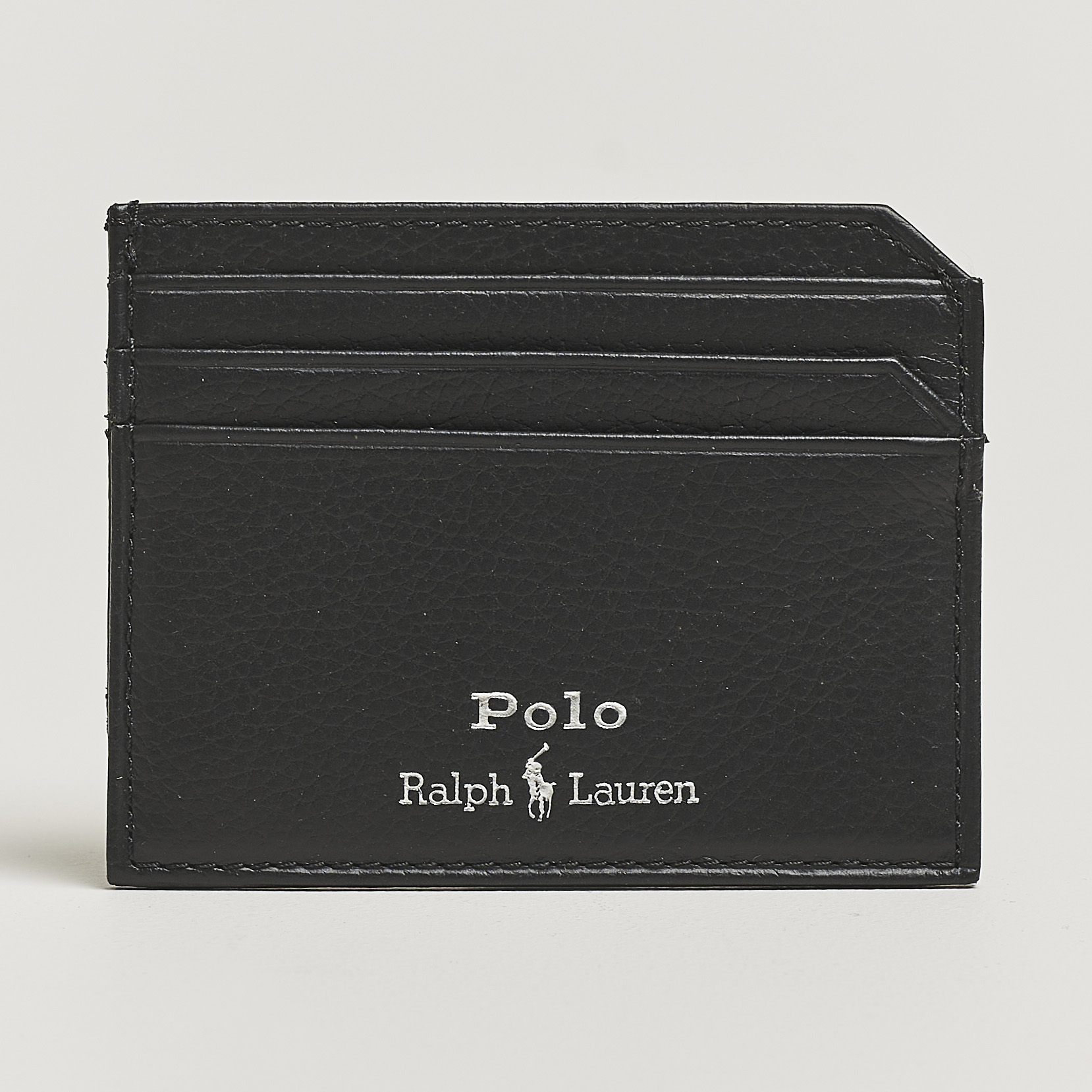 Polo Ralph Lauren Card Holder Pebble Leather Black bei Care of Carl