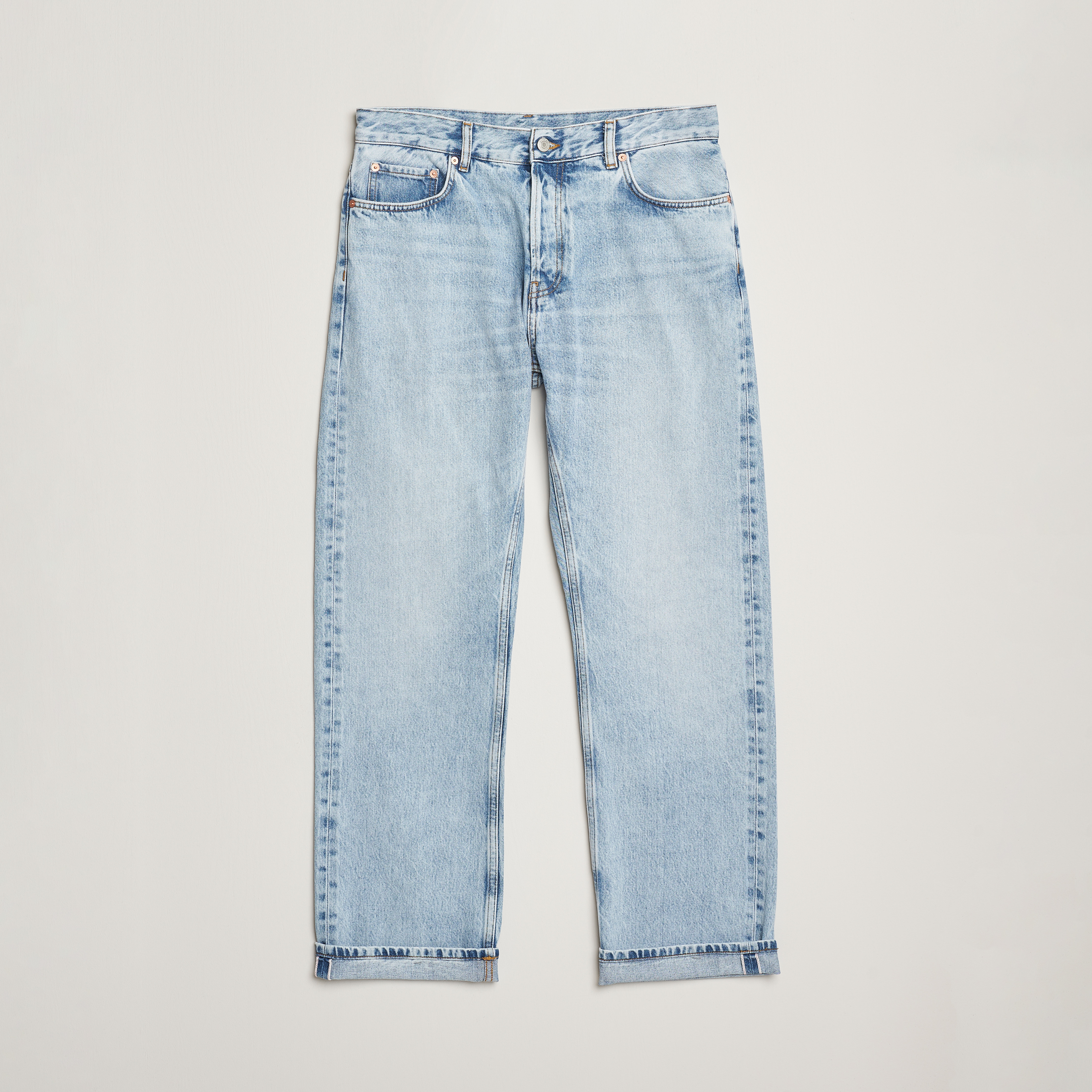 GANT 240 Mulberry Street Straight Fit Selvedge Jeans Light Blue Vintage bei