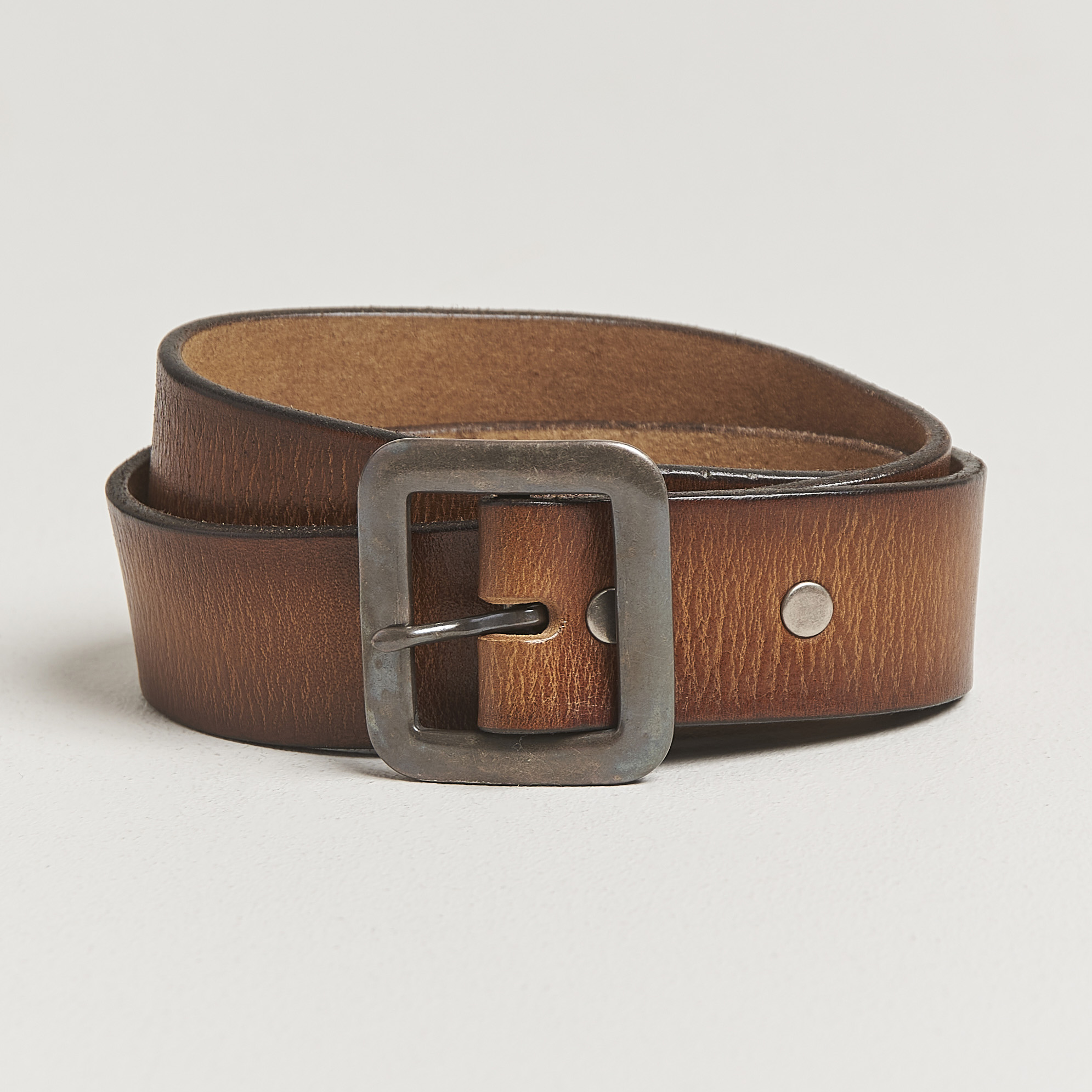 RRL Burling Belt Mid Brown bei Care of Carl