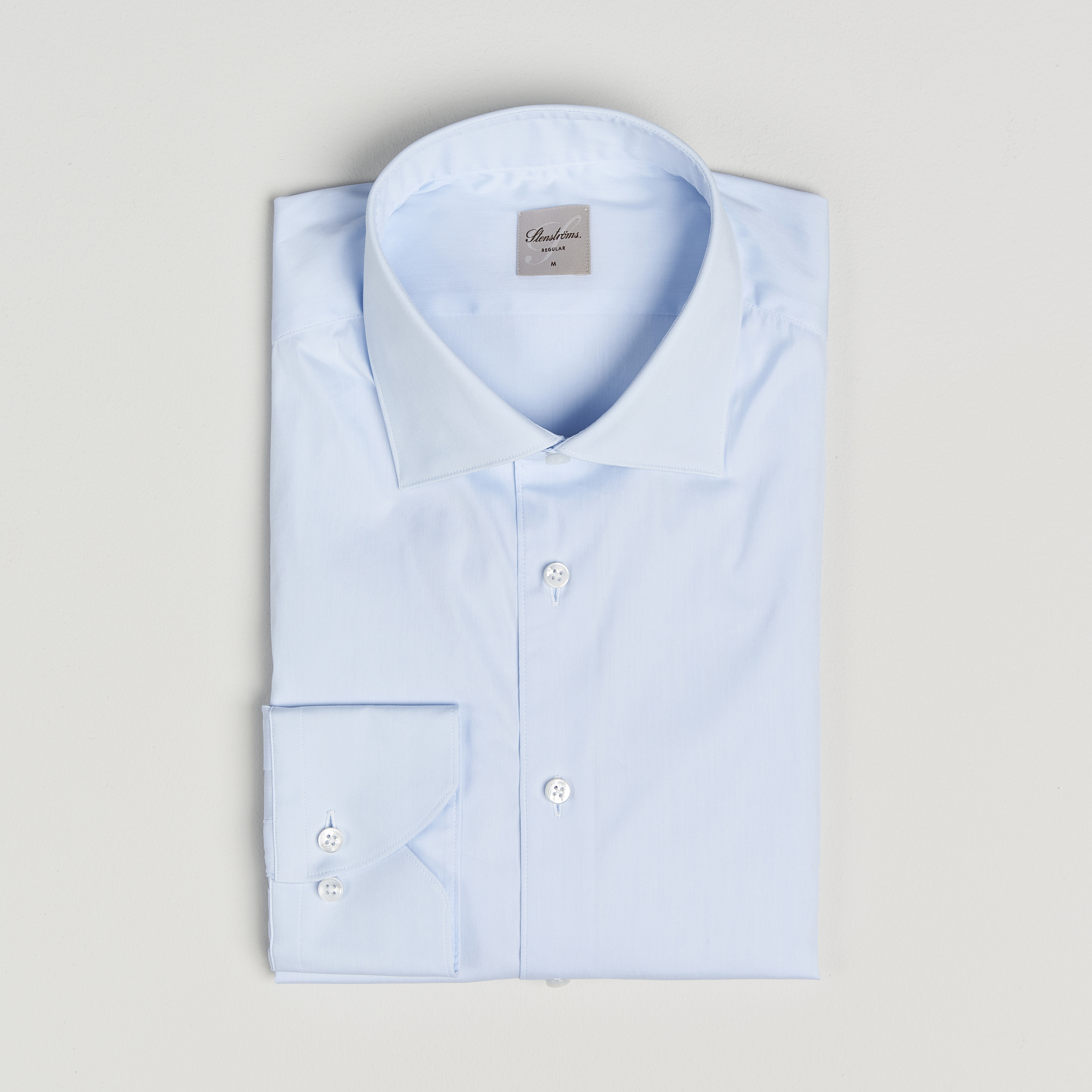 Stenströms Regular Fit Cotton Stretch Shirt Light Blue bei Care of Carl