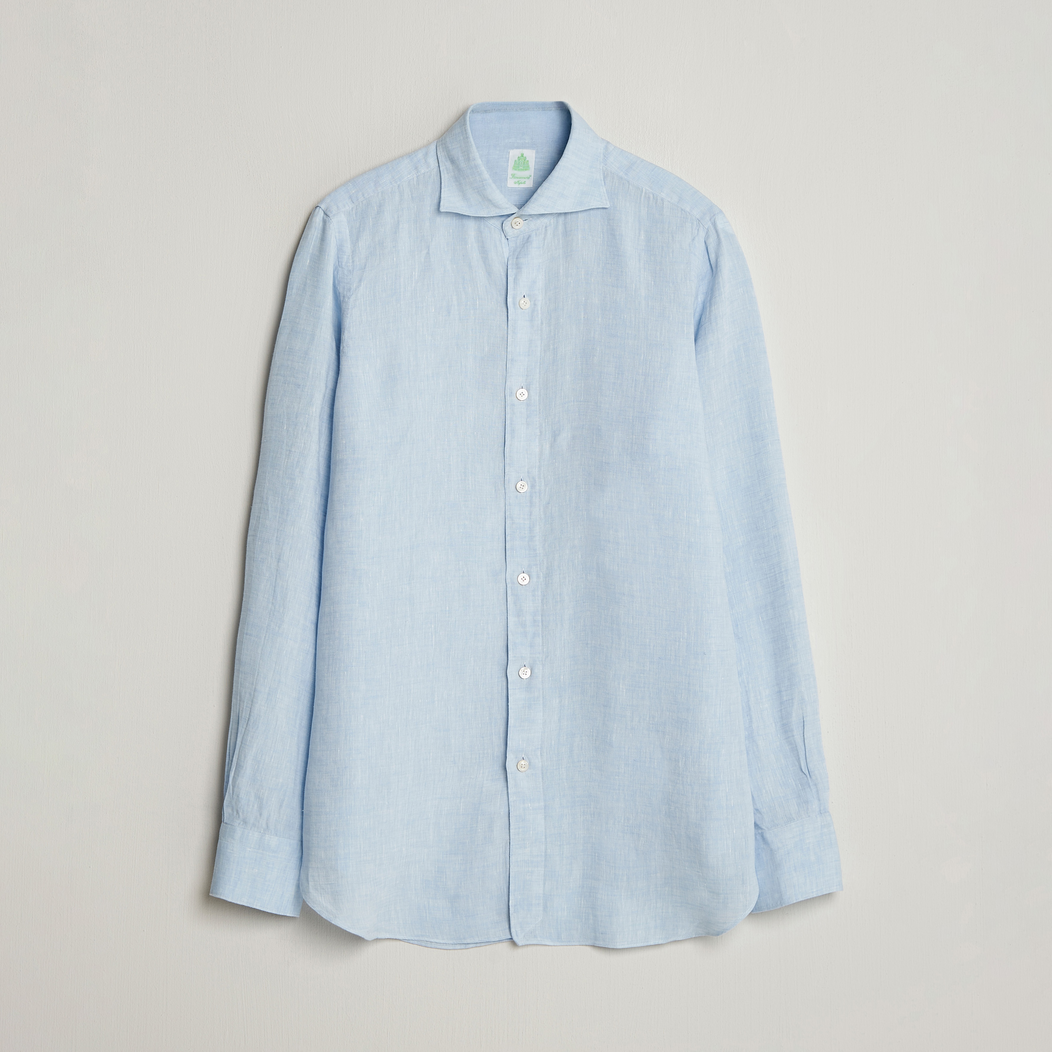 Finamore Napoli Gaeta Linen Shirt Light Blue bei Care of Carl