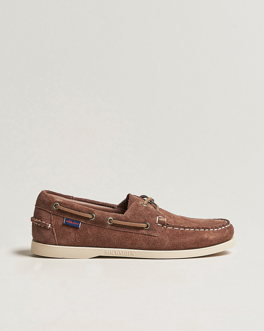 Sebago Docksides Suede Boat Shoe Dark Brown bei Care of Carl