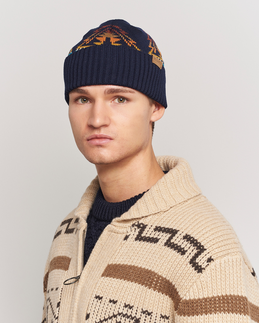 Pendleton Knit Cap Trapper Peak Navy bei Care of Carl